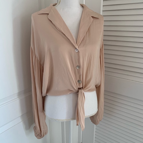 Topshop | Tops | Topshop Button Up Tie Front Top 8 | Poshmark